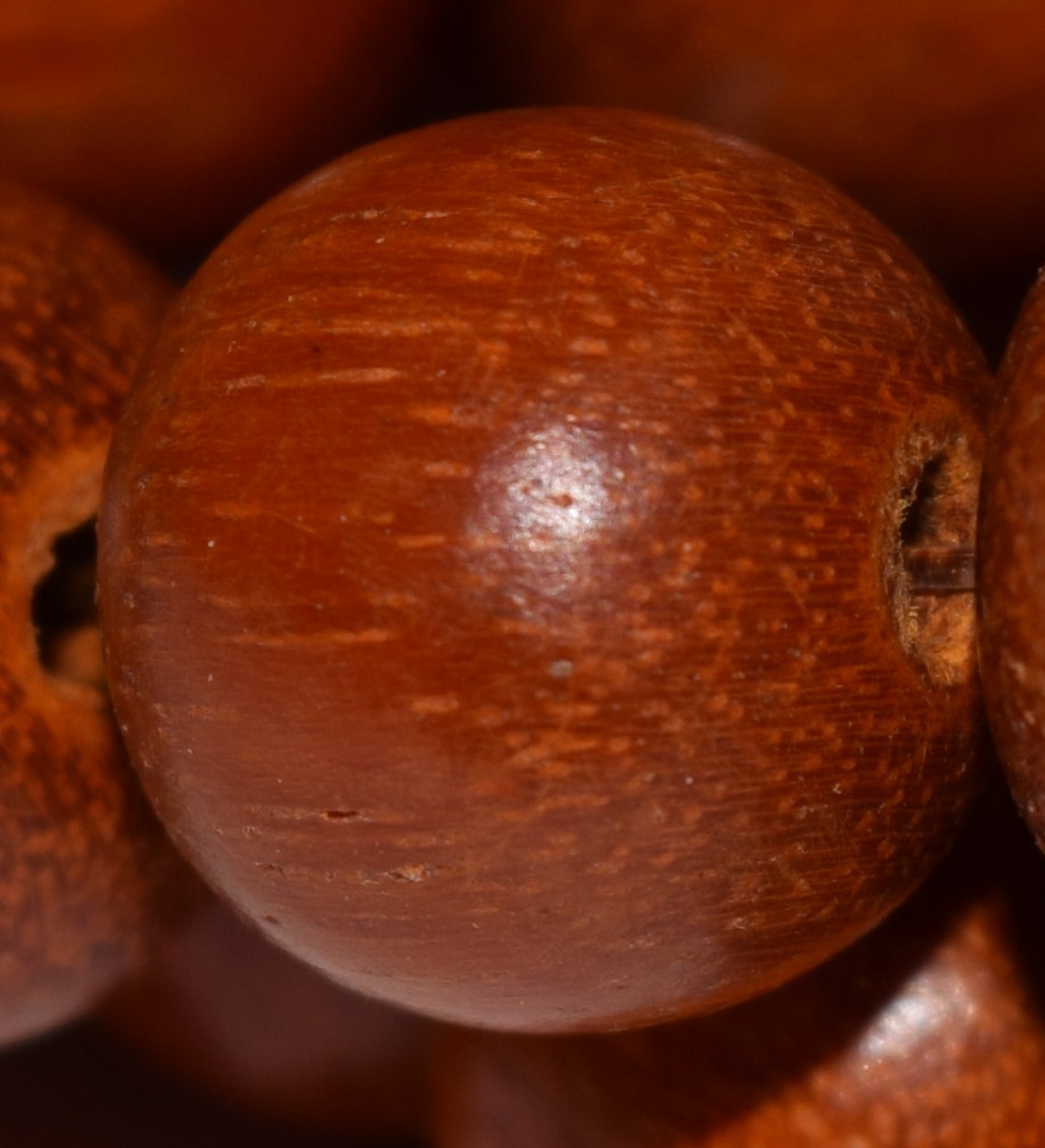 Natural Sibucao Round Wood Beads 10mm Redwood Mala Beads | Etsy