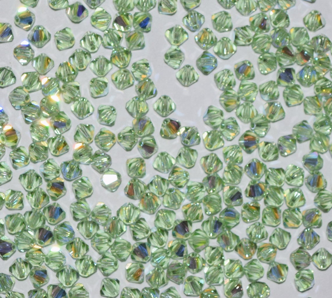 Chrysolite AB Swarovski Beads 4mm, 50 Beads, 100 Beads - Etsy