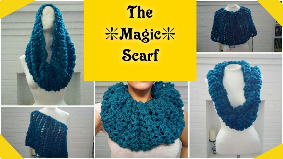 Crochet Scarf Pattern Magic Scarf - Etsy