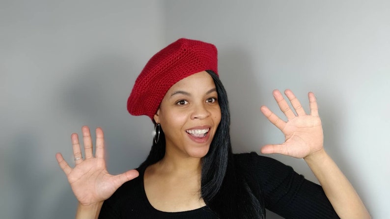Crochet Raspberry Beret Pattern - Crochet Classic Beret - Etsy