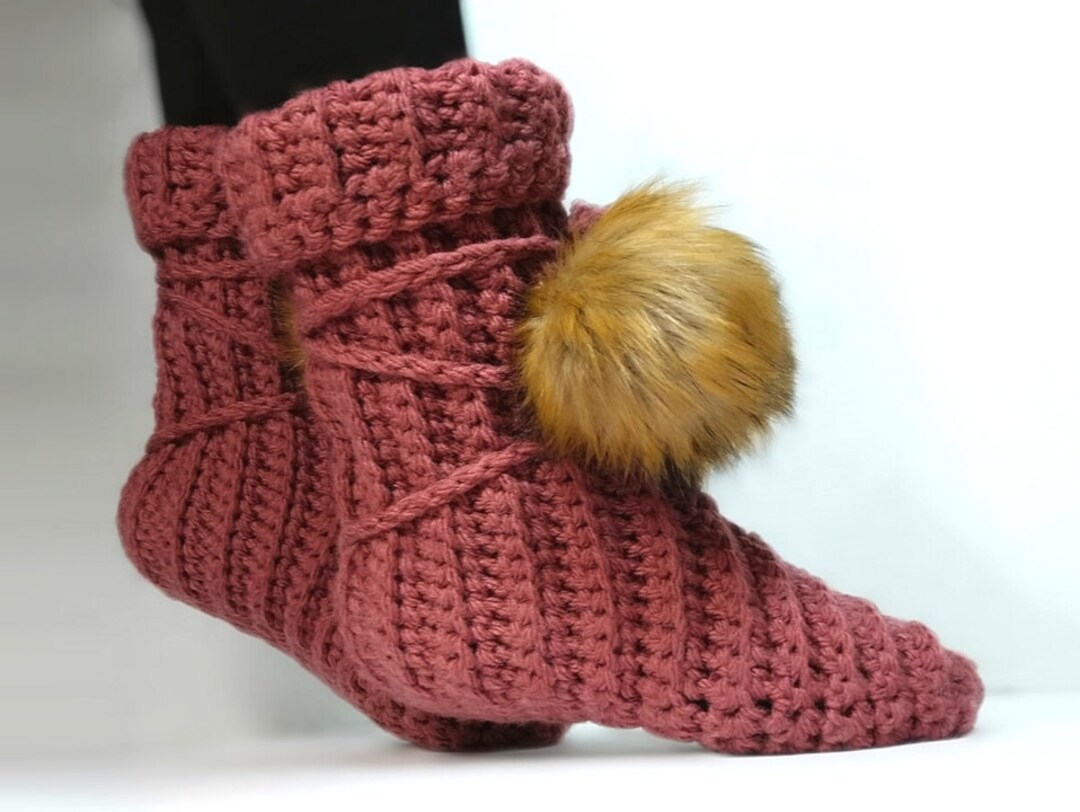 Crochet Slipper Boots Pattern & Video Tutorial - Etsy