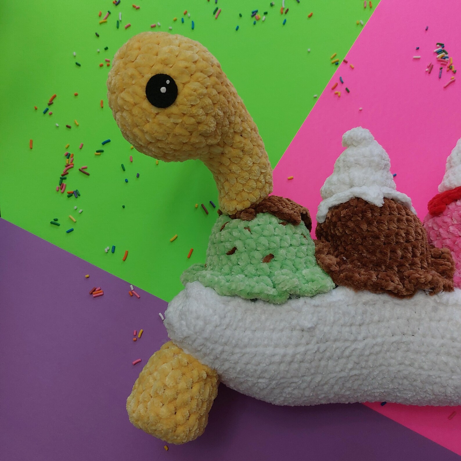 Bananasaurus Split Amigurumi Pattern – Dino + Banana PDF - Etsy