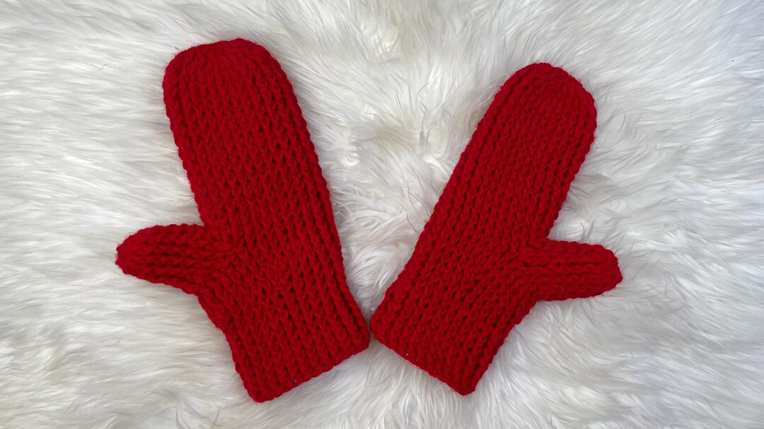 Adult Crochet Mittens, Easy Modern Pattern for Women and Men - Etsy
