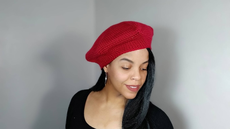 Crochet Raspberry Beret Pattern - Crochet Classic Beret - Etsy