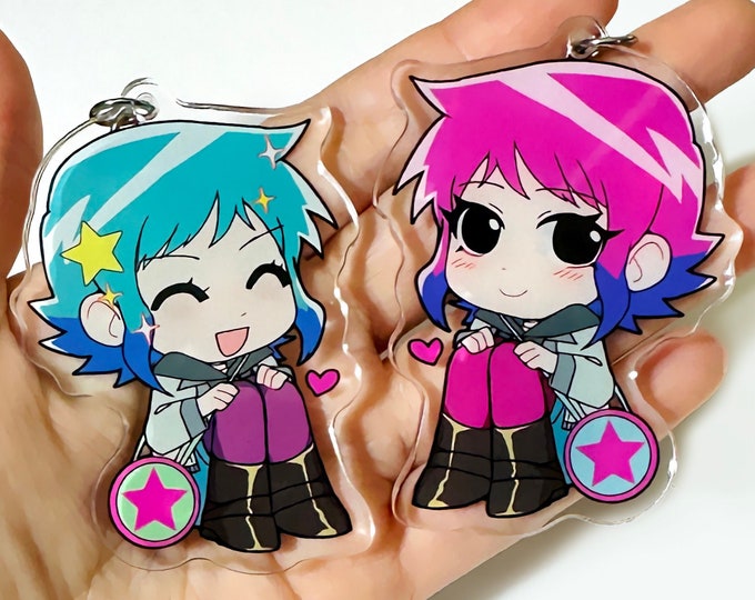 Scott Pilgrim and Friends Dangle Keychains - Etsy