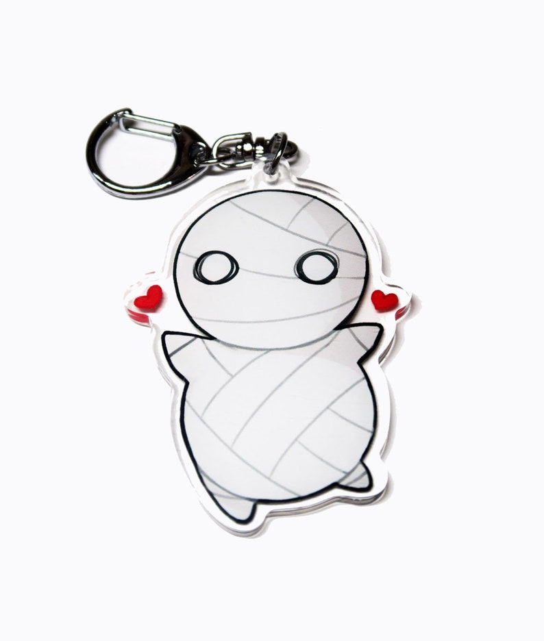 How to Keep a Mummy Keychain Mii-kun Anime Kawaii Cute Chibi - Etsy