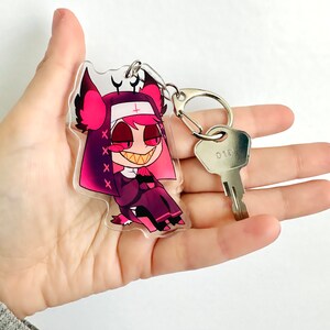 Nun Alastor, Priest Vox, Lute - Hazbin Hotel Keychain - Cute Chibi ...