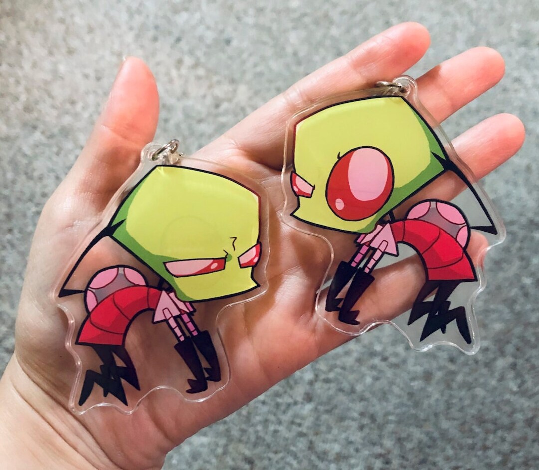 Invader Zim Keychain - ZIM - Etsy