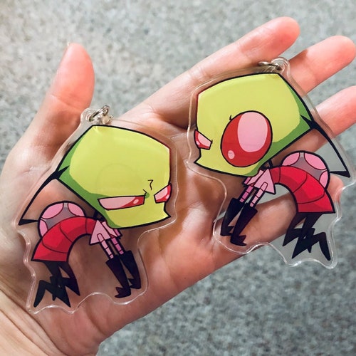 Invader Zim Keychain ZIM - Etsy