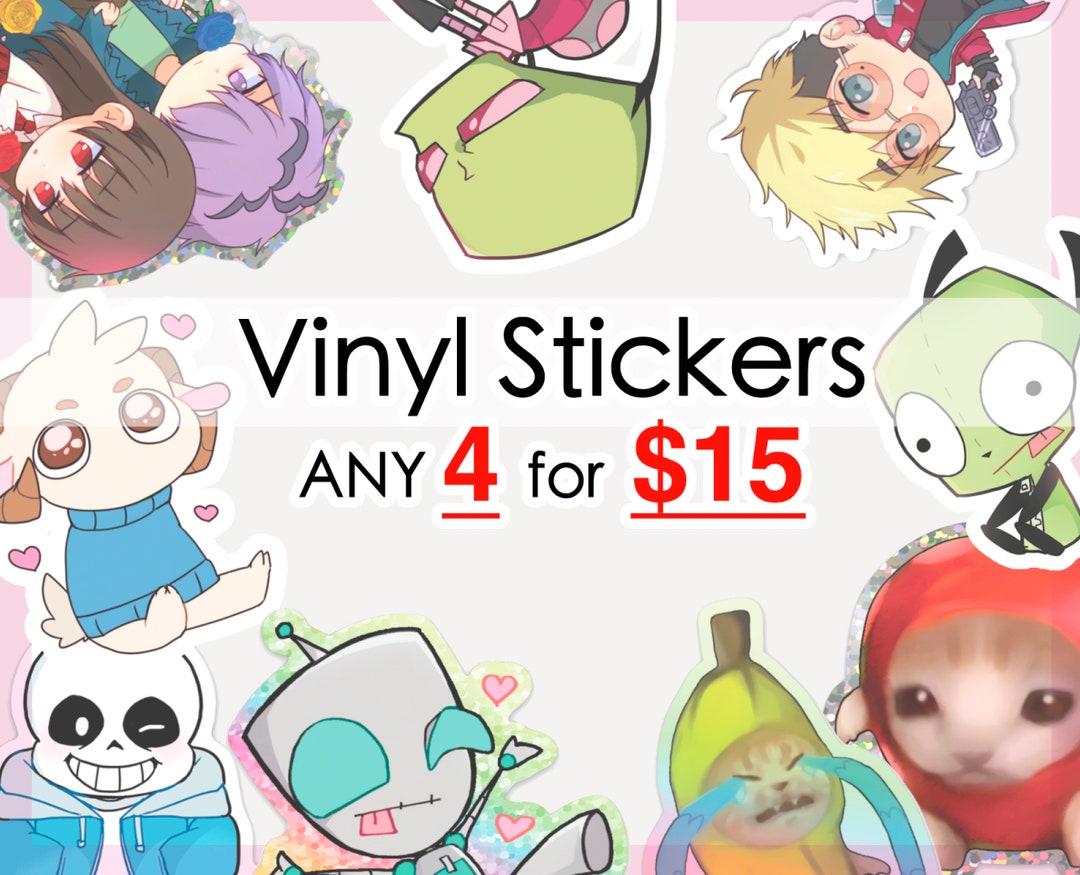 Stickers - Anime, Games, Cartoons, Memes, Laptop, iPad Vinyl Stickers ...