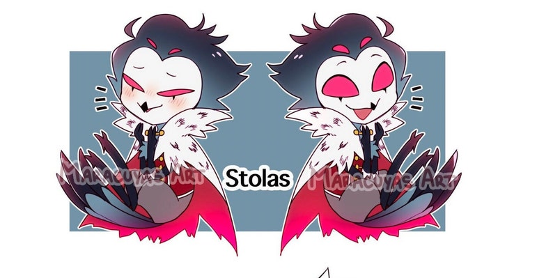 Stolas Helluva Boss Keychain - Cute Chibi Stolas - Etsy