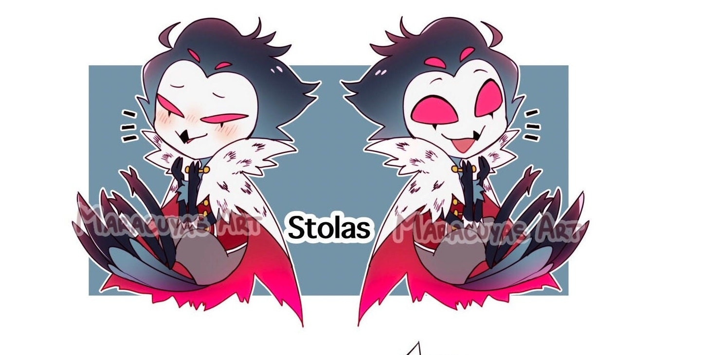 Stolas Helluva Boss Keychain - Cute Chibi Stolas - Etsy