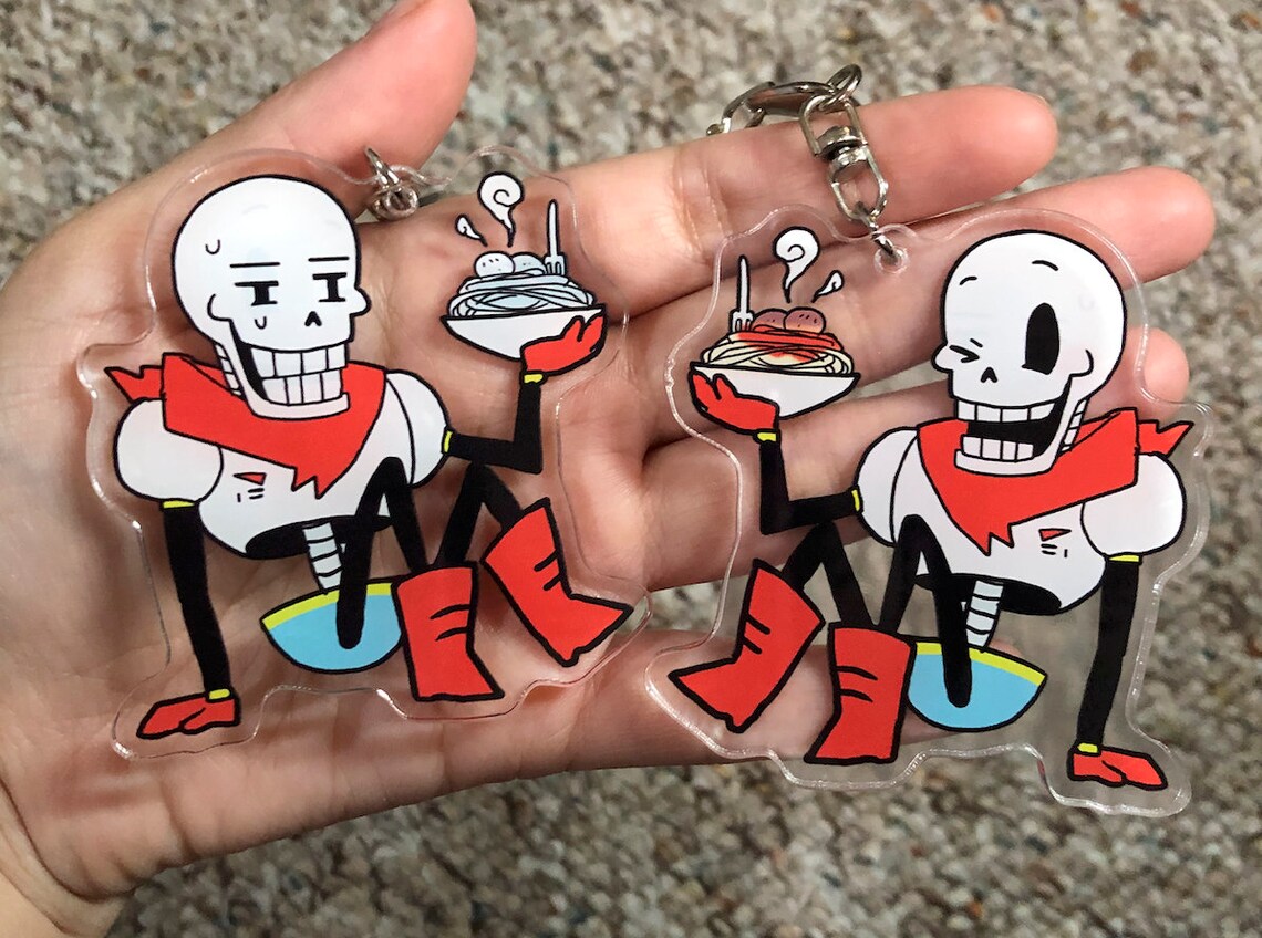 UNDERTALE Charm Keychains - Sans Papyrus Metaton Blookie - Etsy