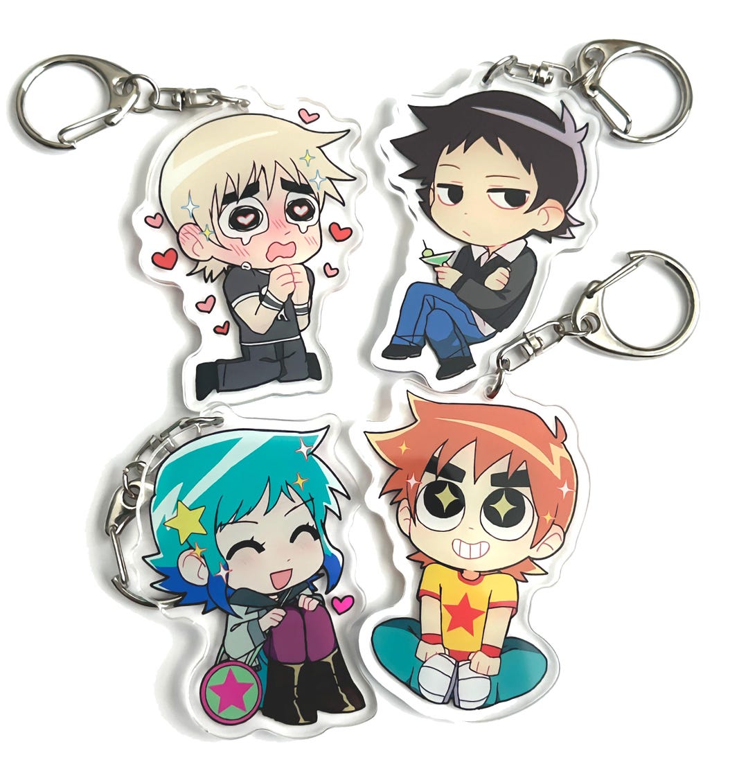 Scott Pilgrim Charms Keychains - Ramona Scott Wallace Todd - Etsy