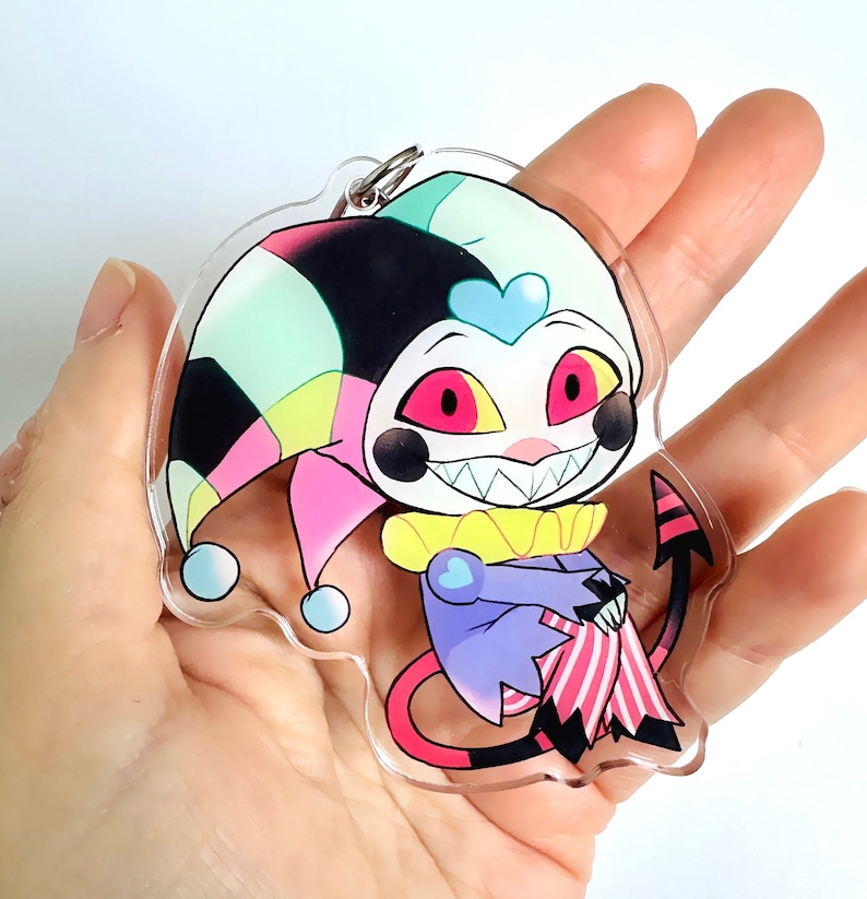 Helluva Boss Keychains - Cute Chibi Moxxie Millie Blitz Fizzarolli ...