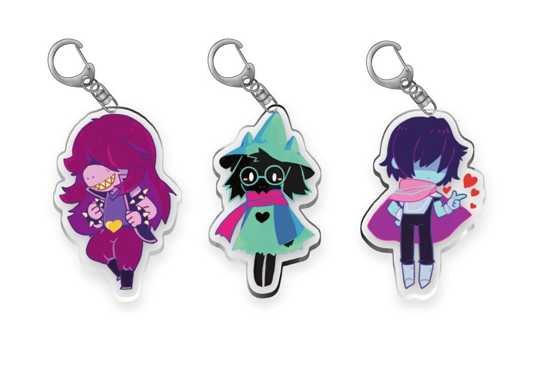 DELTARUNE Charm Keychains Kris Susie Ralsei - Etsy