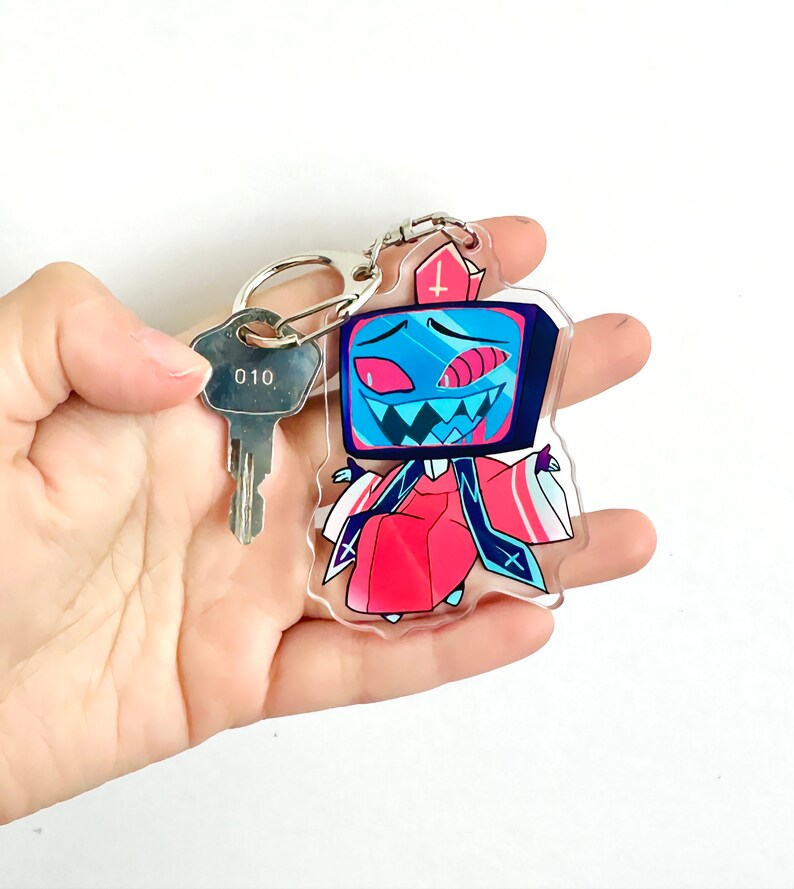Nun Alastor, Priest Vox, Lute - Hazbin Hotel Keychain - Cute Chibi ...