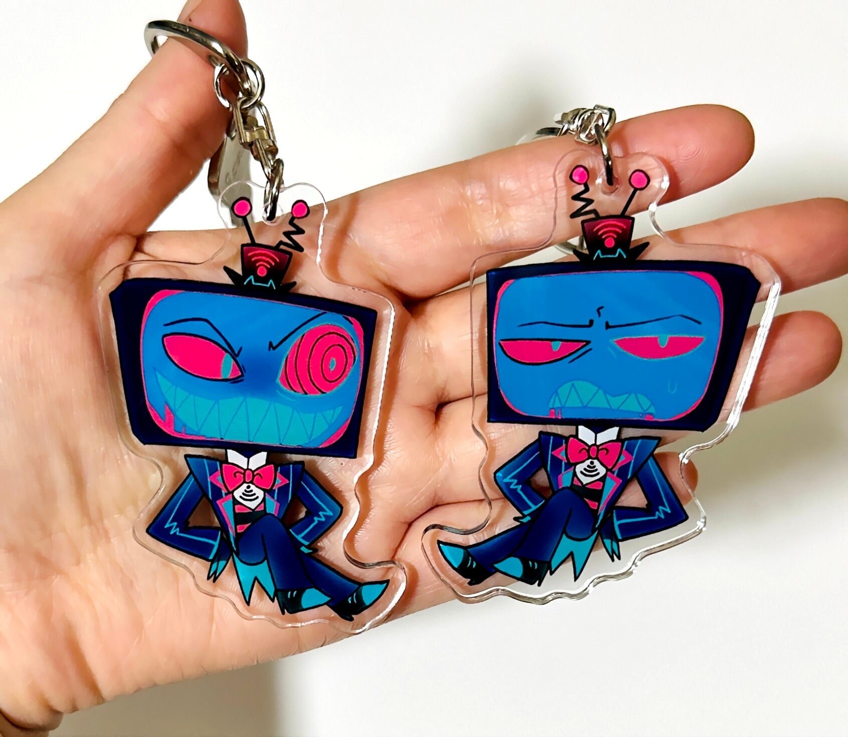 Vox the TV Demon Hazbin Hotel Keychain Cute Chibi Vox Charm - Etsy Canada