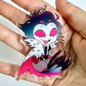 PREORDER- Stolas Helluva Boss Keychain - Cute Chibi Stolas - Etsy