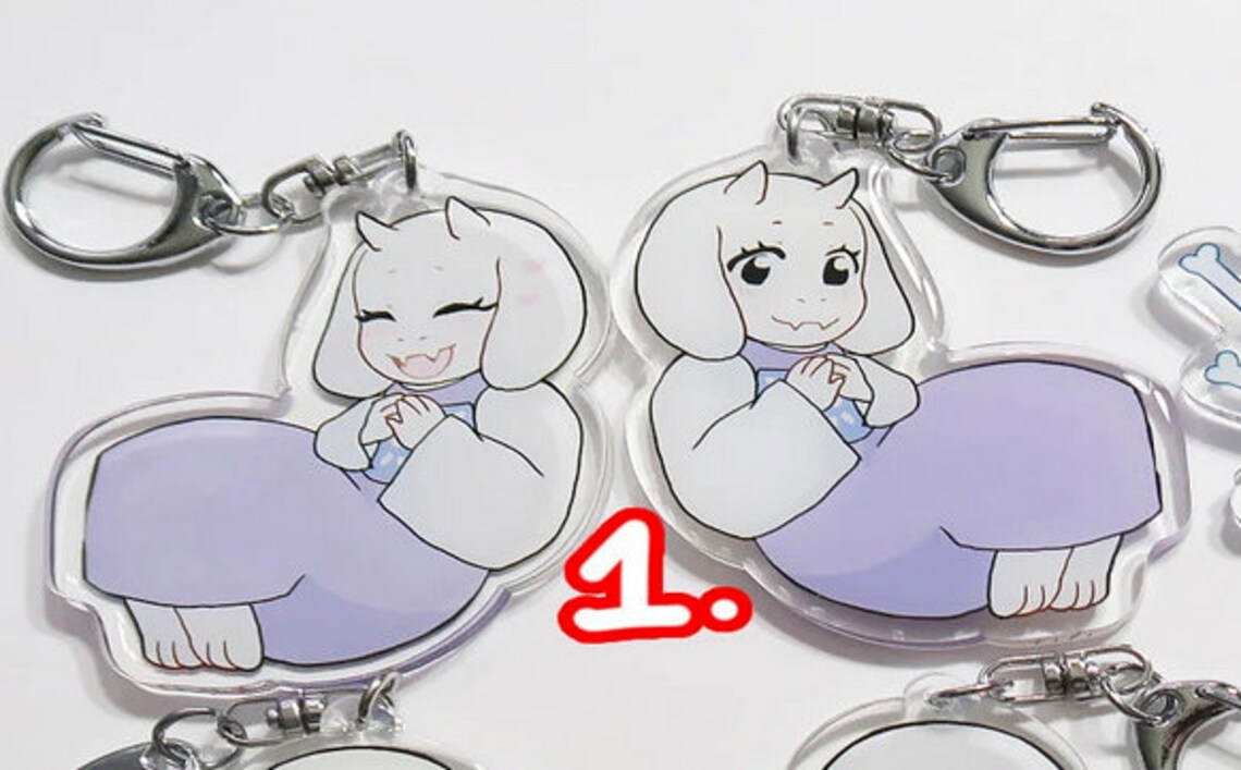 UNDERTALE Charm Keychains Sans Papyrus Metaton Toriel - Etsy
