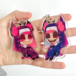 Nun Alastor, Priest Vox, Lute - Hazbin Hotel Keychain - Cute Chibi ...