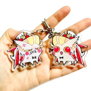 Cursed Cat Alastor, Vox, Lucifer - Hazbin Hotel Keychain - Cute Cursed ...