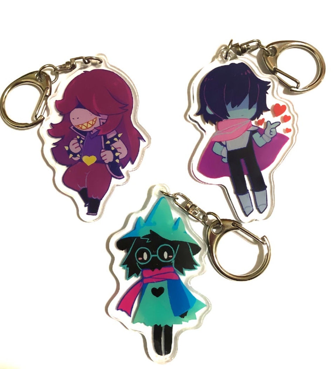 DELTARUNE Charm Keychains Kris Susie Ralsei - Etsy