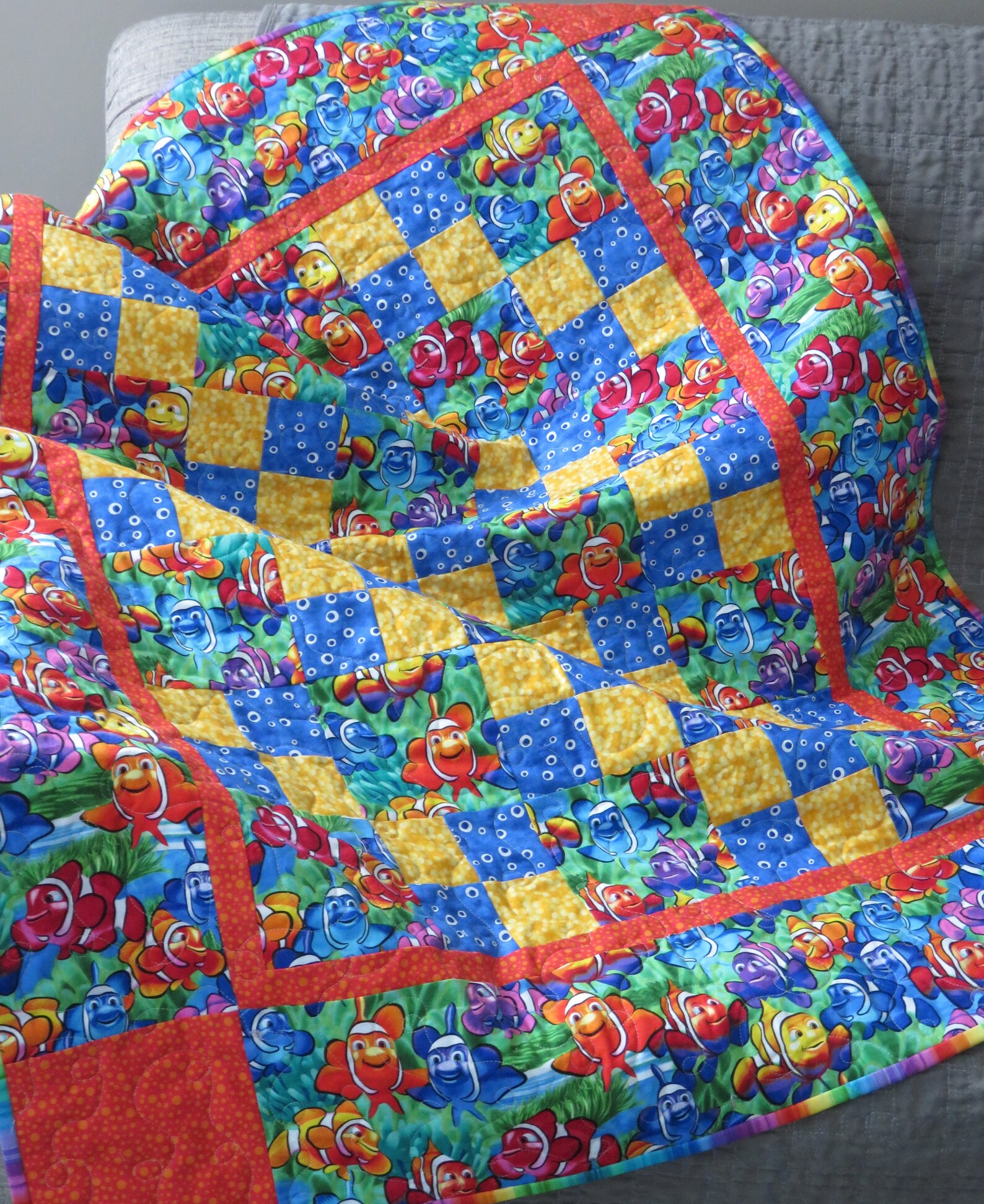 Clown Fish Baby Quilt Gender Neutral Baby Boy or Girl Quilt - Etsy Canada