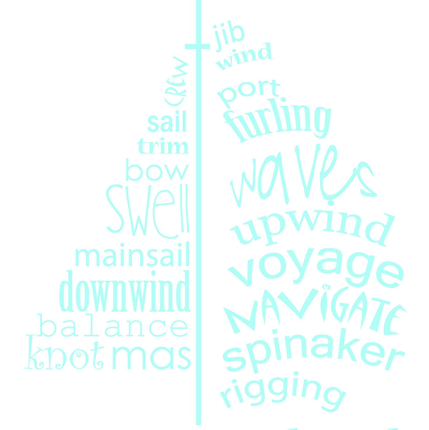 Sailing Boat, Typography Poster, Nursery Decor, 8 X 10 Inch, Printable ...