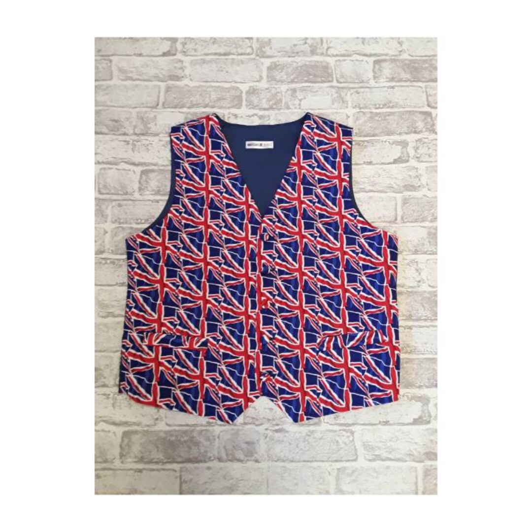 Men's Waistcoat, Men's Vest, Men's Union Jack Waistcoat, Men's Union ...