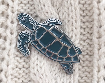 Turtle Enamel Pin - Etsy