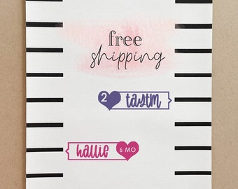 Wall Measuring Name Decal - Etsy