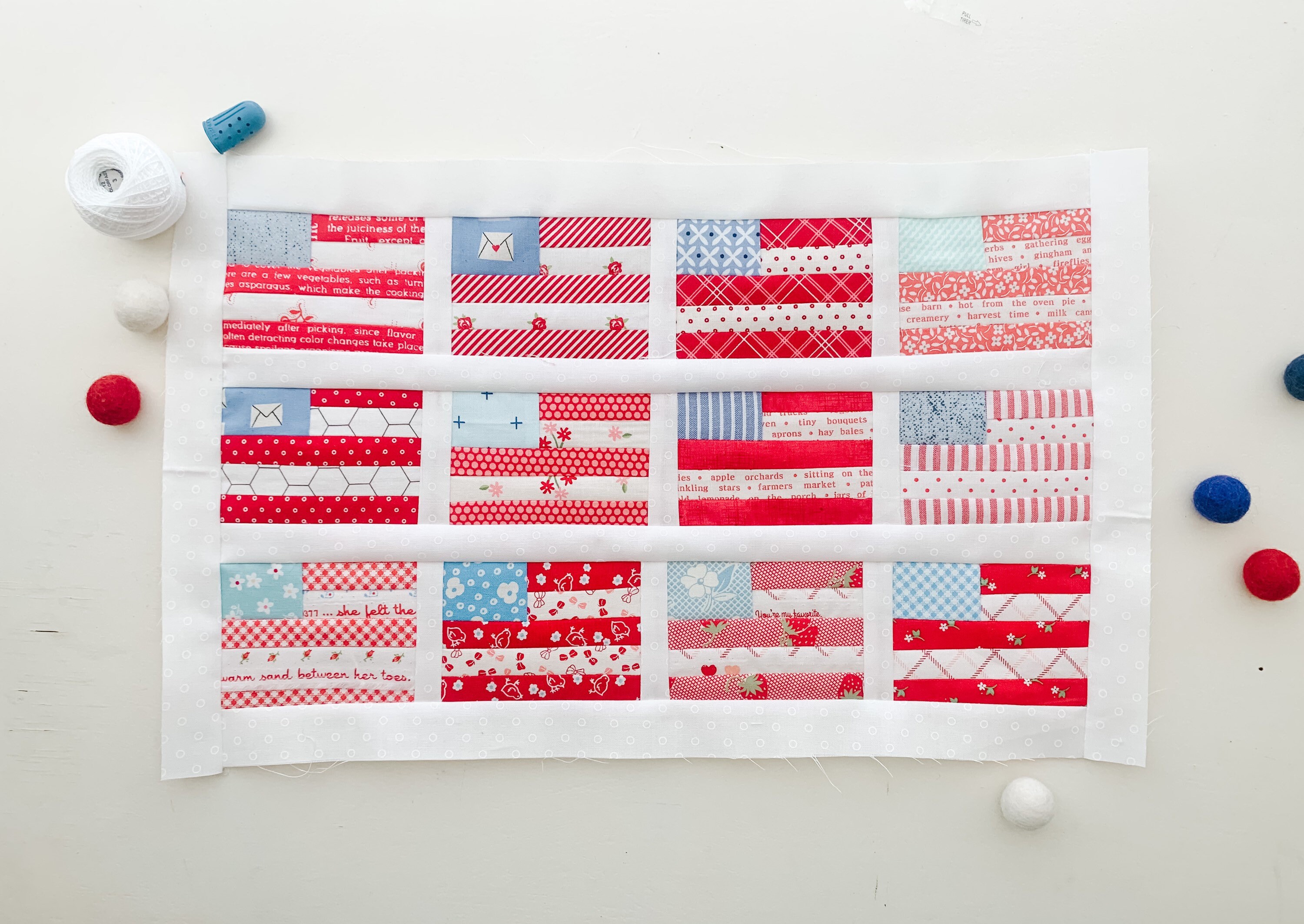 Little Flags - Mini Quilt PDF Pattern - Etsy