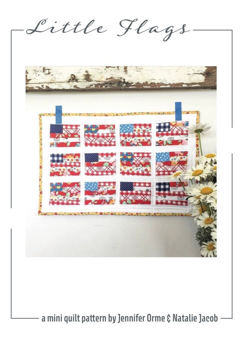 Little Flags - Mini Quilt PDF Pattern - Etsy