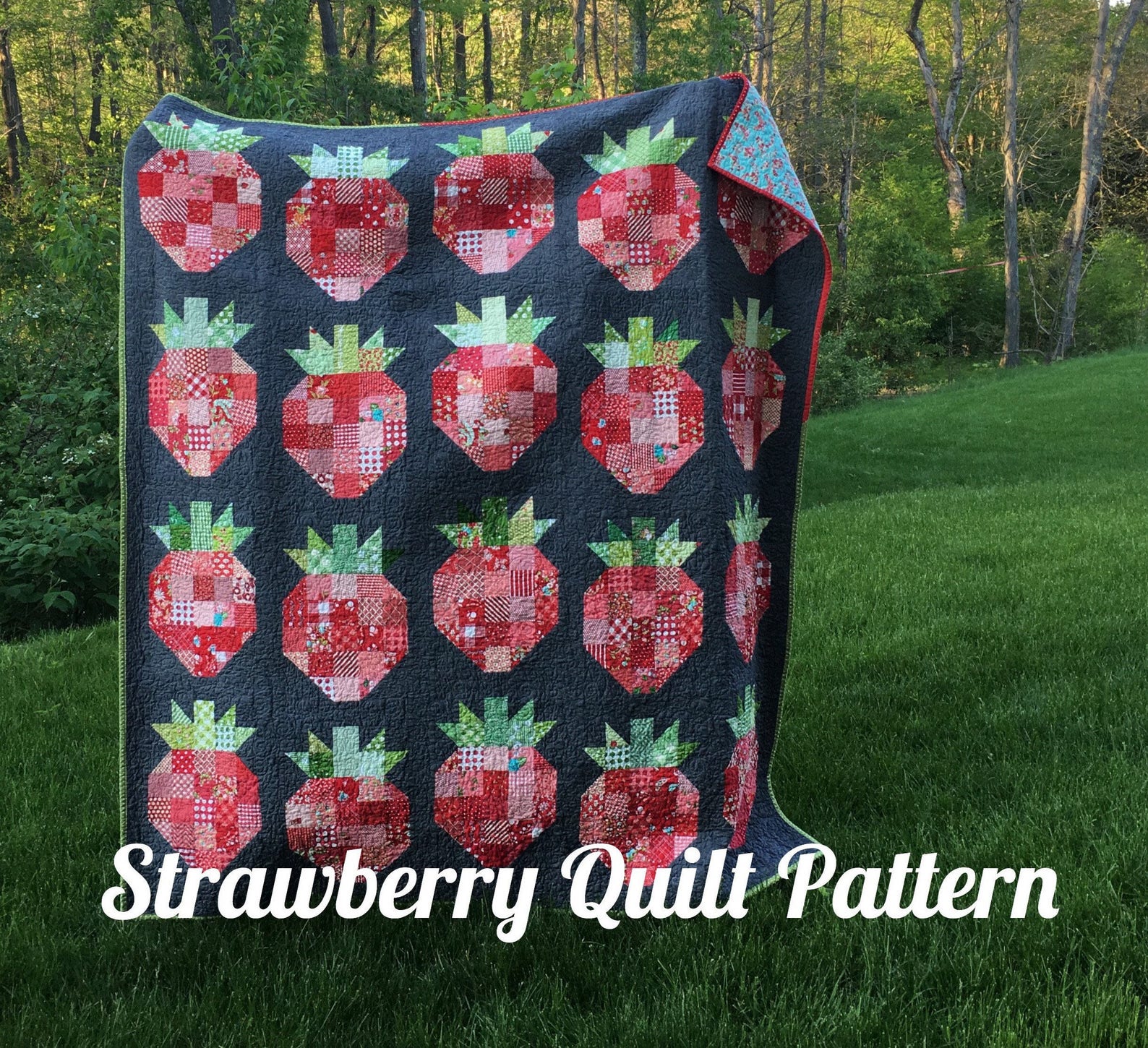 Scrappy Strawberry Quilt Pattern PDF Download - Etsy