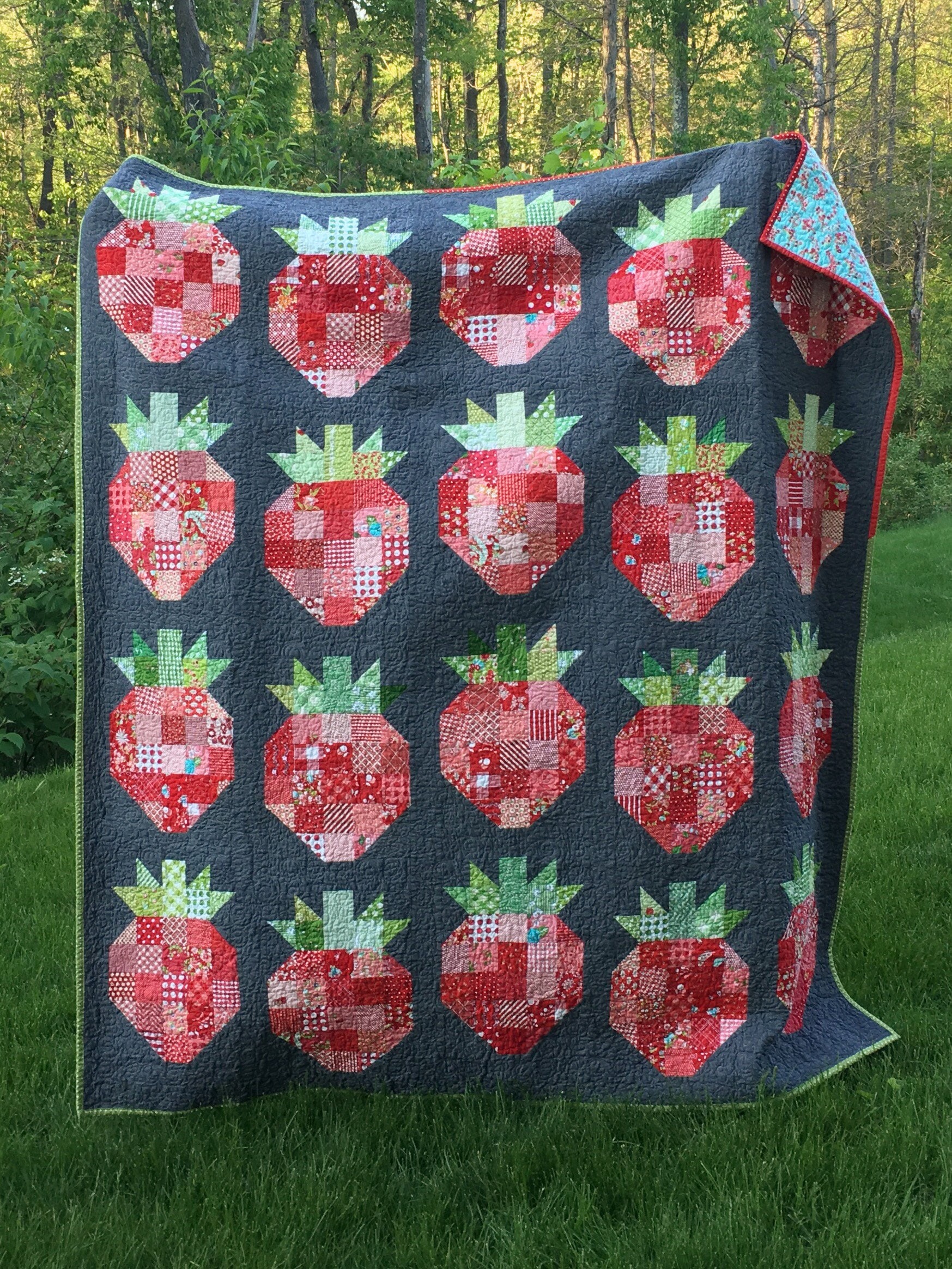 Scrappy Strawberry Quilt Pattern PDF Download - Etsy