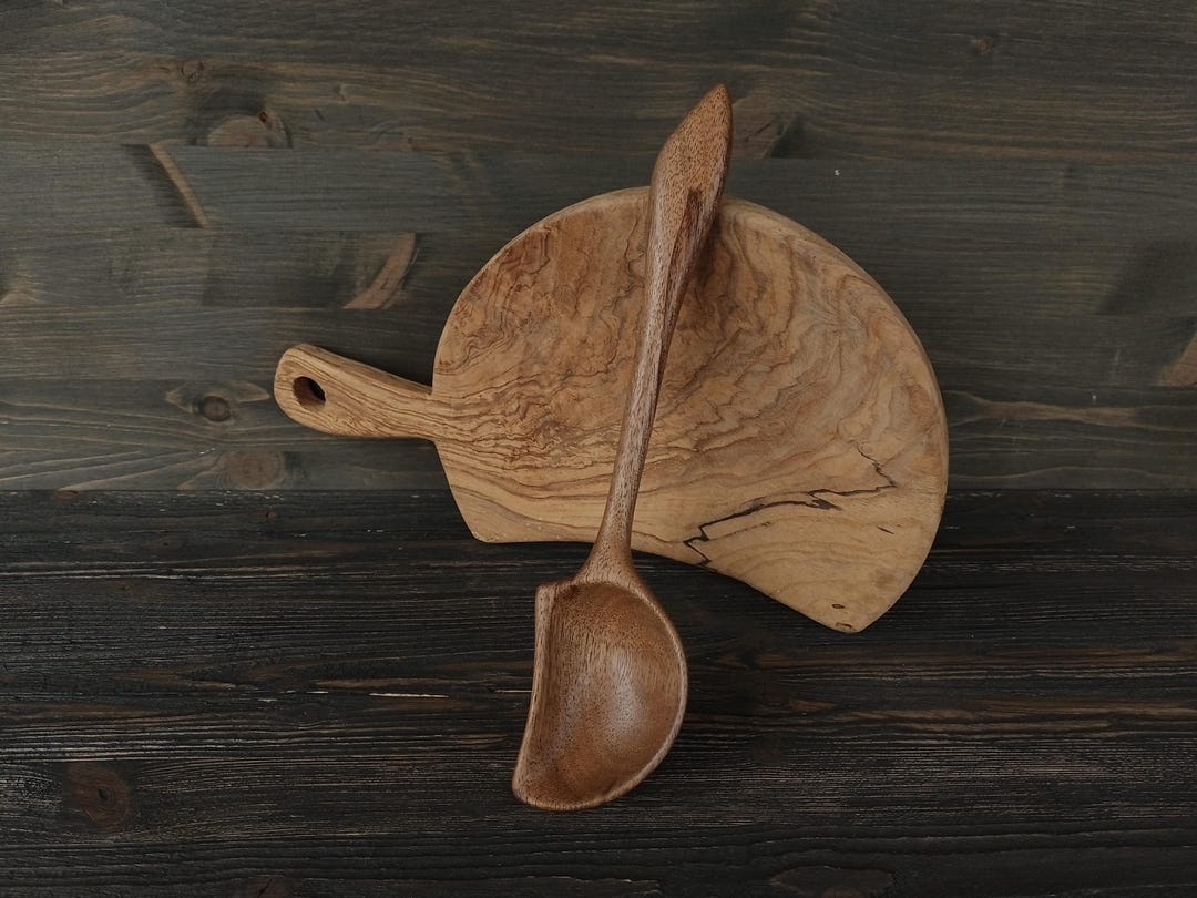 Unique Handmade Wooden Cooking and Serving Spoon From Walnut - Etsy