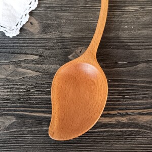 Unique Handmade Serving Spoon Beech Wood Cooking Spoon - Etsy