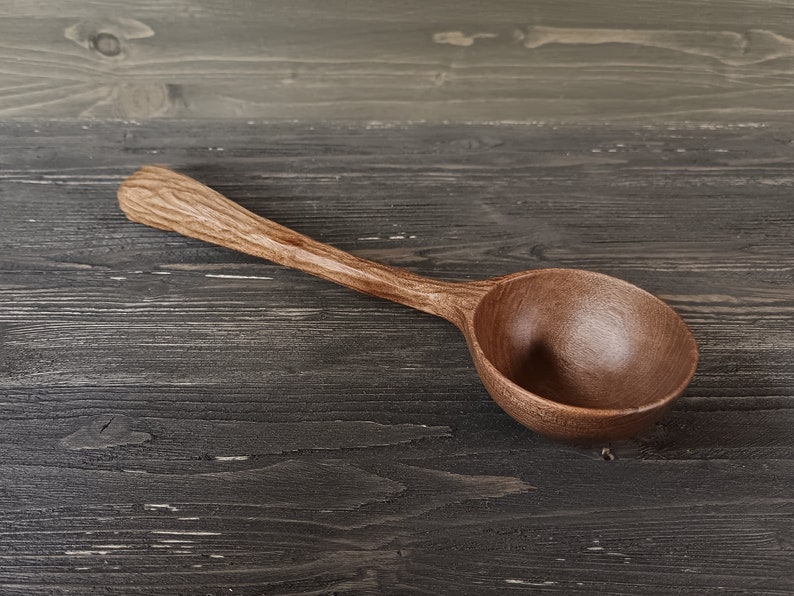 Unique Wooden Ladle With a Chiseled Handle Handmade From Walnut Wood - Etsy