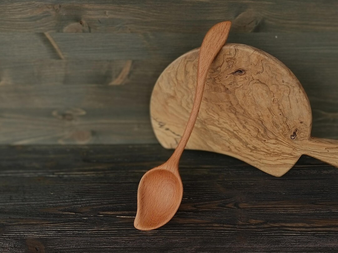 Unique Handmade Serving Spoon Beech Wood Cooking Spoon - Etsy
