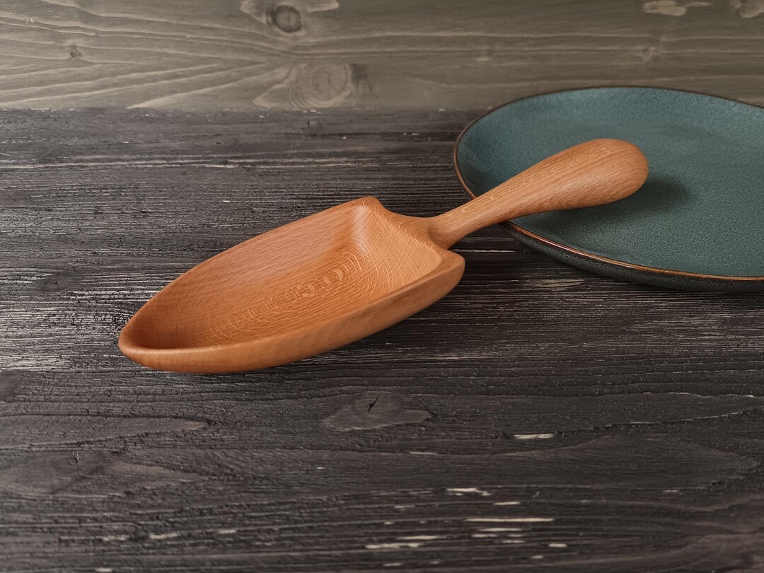 Original Kitchen Wooden Scoop Hand Carved From Beech Wood Flour Scoop ...