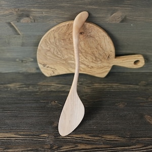 Original Handcrafted Maple Wood Spatula Stirrer | Unique Design - Etsy