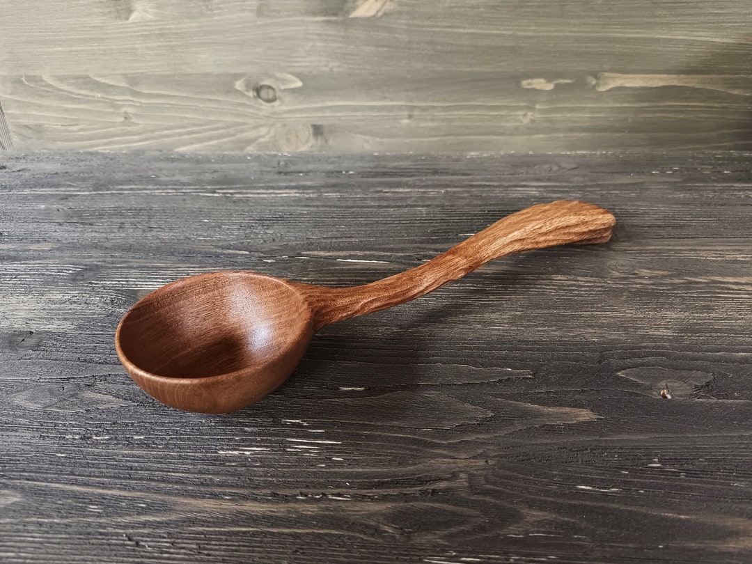 Unique Wooden Ladle With a Chiseled Handle Handmade From Walnut Wood - Etsy