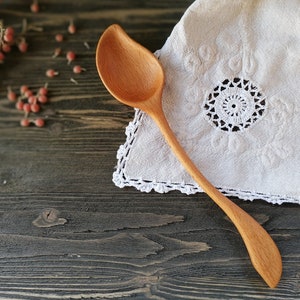 Unique Handmade Serving Spoon Beech Wood Cooking Spoon - Etsy