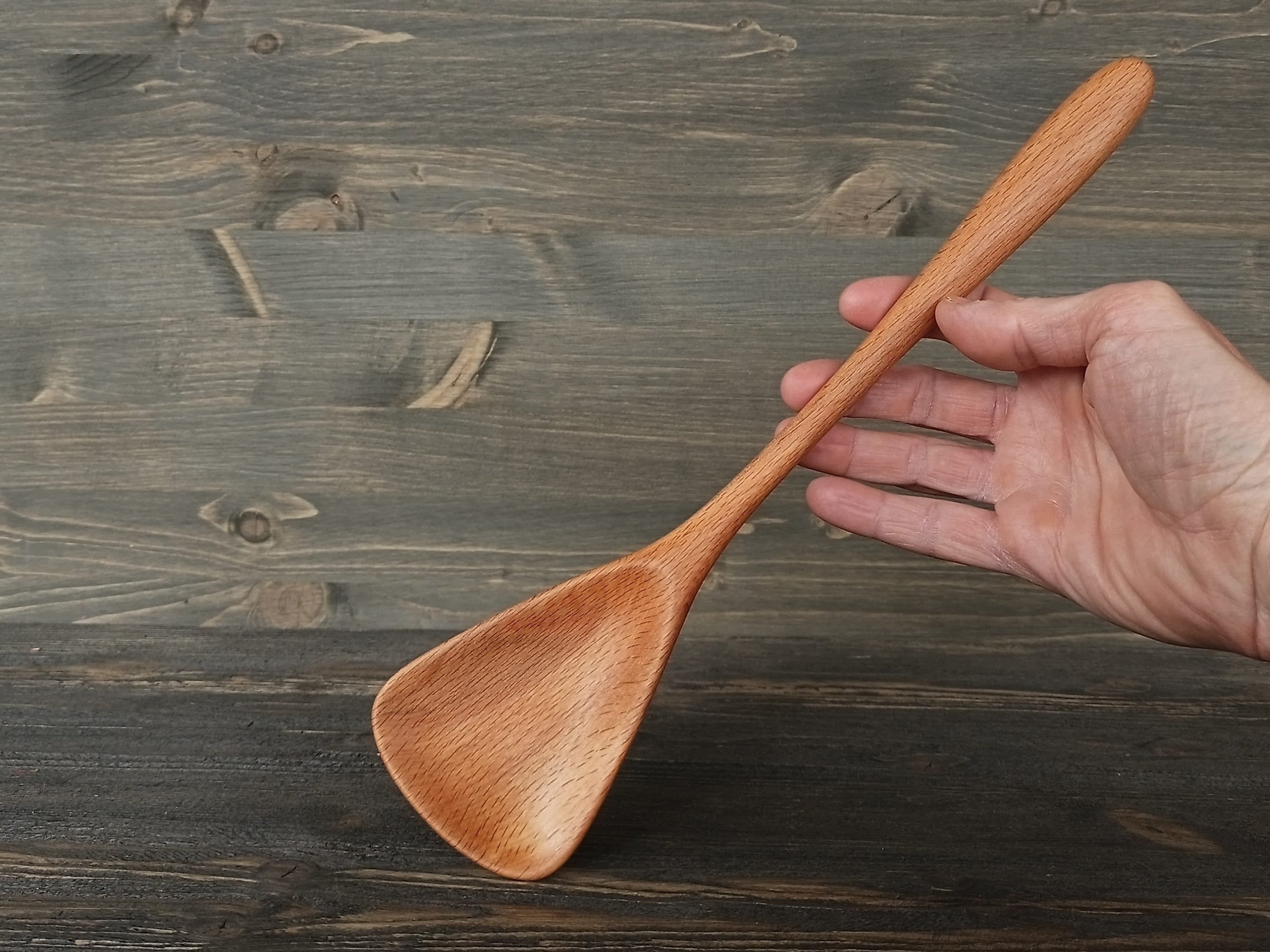 Handcrafted Beechwood Cooking Spoon Wooden Kitchen Utensil for Mixing ...