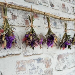 Dried Floral 3 and 5 Flower Bunch Bar. Tied With Jute Twine .home Decor ...