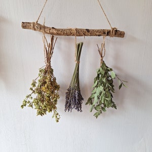 Dried Hebs. 3 Bunch Herb Bar. Wall Hanging.home Decoration.gift. Branch ...