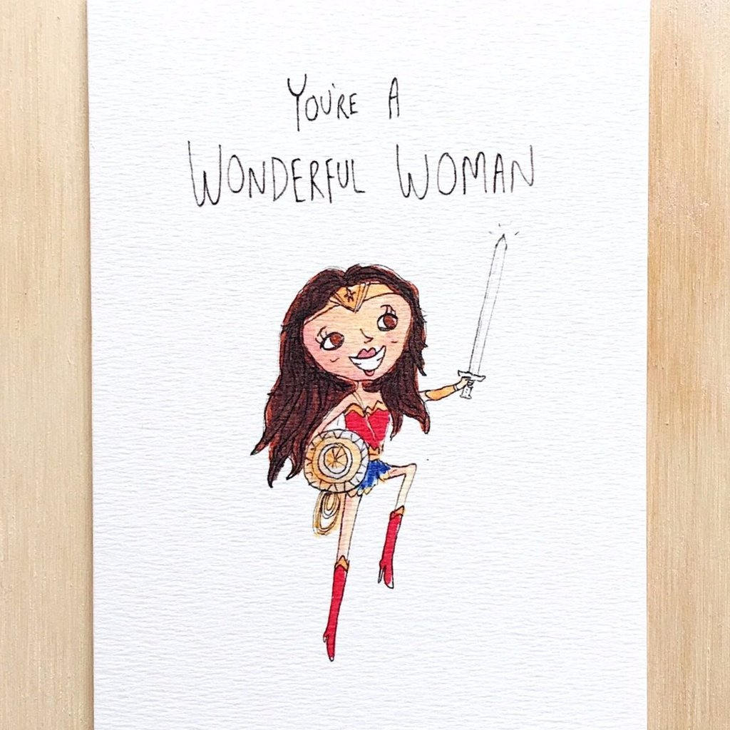You're A Wonderful Woman / Tarjeta de felicitación hecha a - Etsy España
