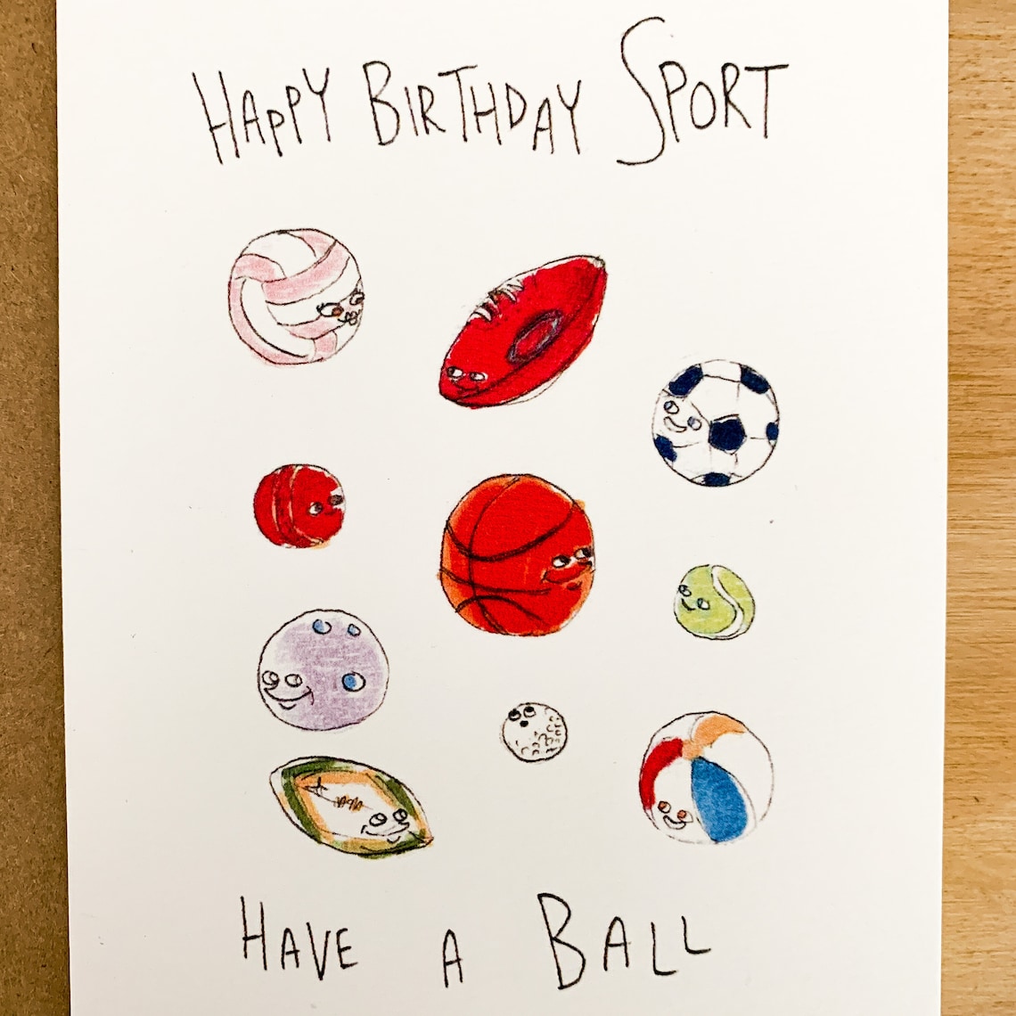 Happy Birthday Sport, Have a Ball | Handmade Greeting Card | Birthday ...