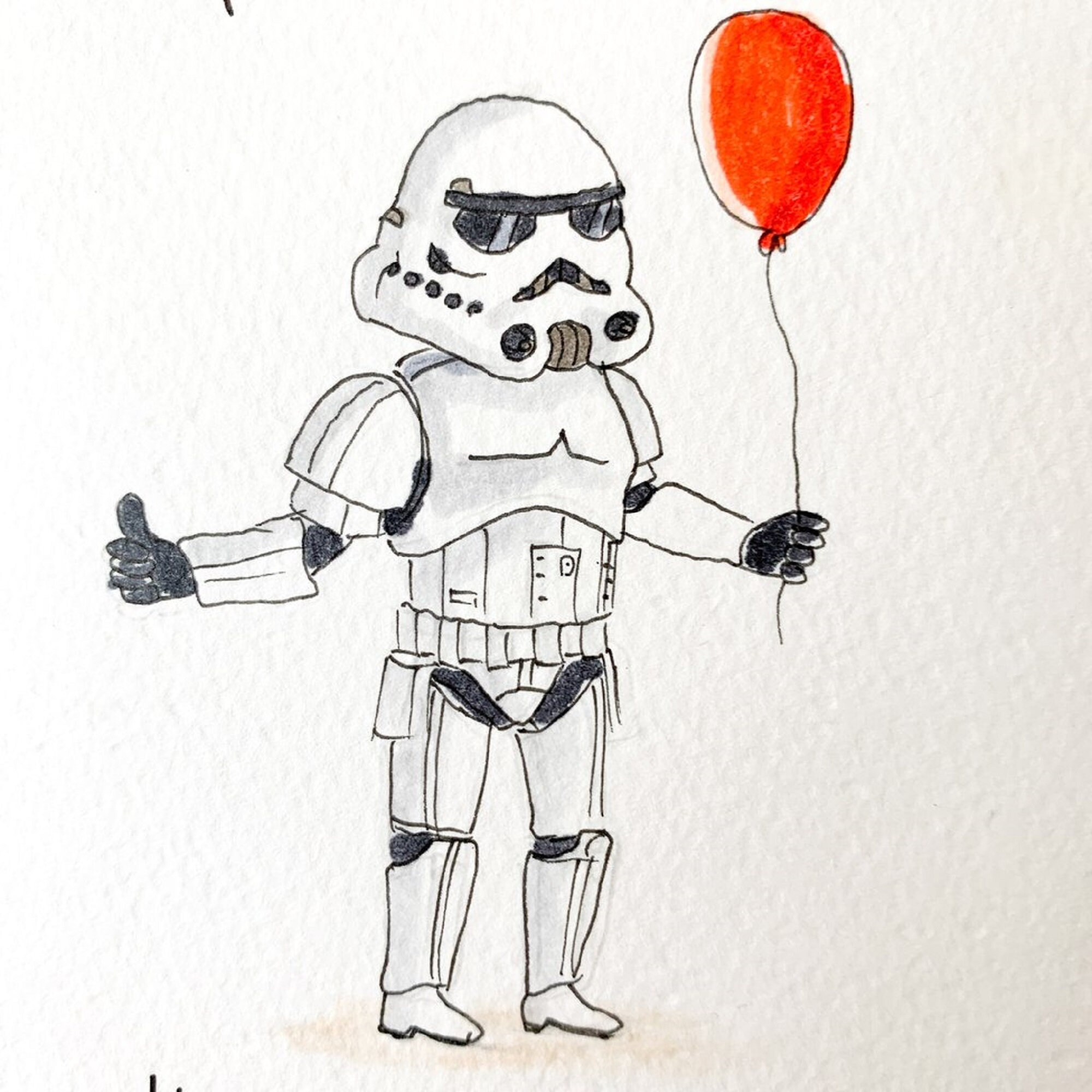 Happy Birthday Trooper Have a Blast Hand-drawn Designed and | Etsy